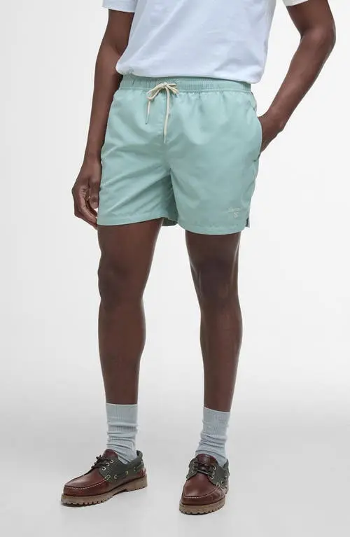 Barbour Staple Logo Swim Trunks - Pale Apple Green