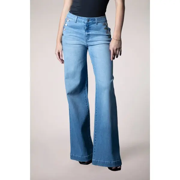 BLUE REVIVAL Selena Recycled Wide Leg Trouser - Athens