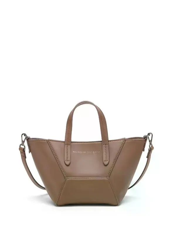 Brunello Cucinelli Leather Mini Tote - Brown