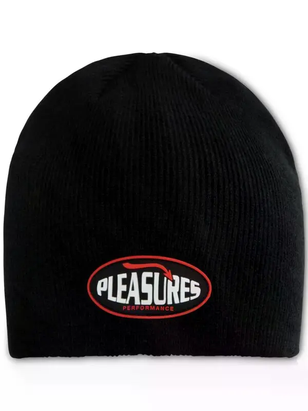 PLEASURES Logo-appliqué Beanie