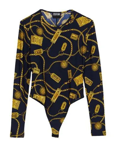 Versace Logo-print Bodysuit - Navy