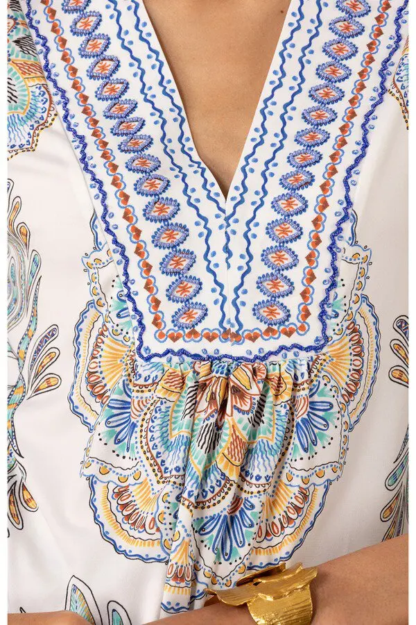 Hale Bob Kimber Beaded Top - Neutral