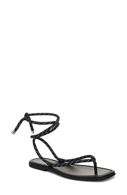 Veronica Beard Carmina Ankle Wrap Sandal - Eclipse/ Coconut