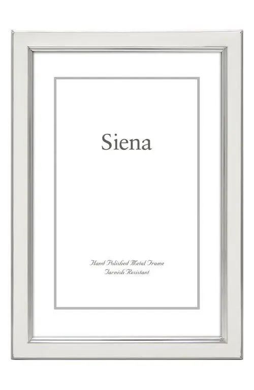 SIENA Enamel & Silvertone 4 X 6-inch Picture Frame - White/ Silver