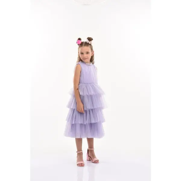 TULLEEN Farvue Tiered Dress - Purple