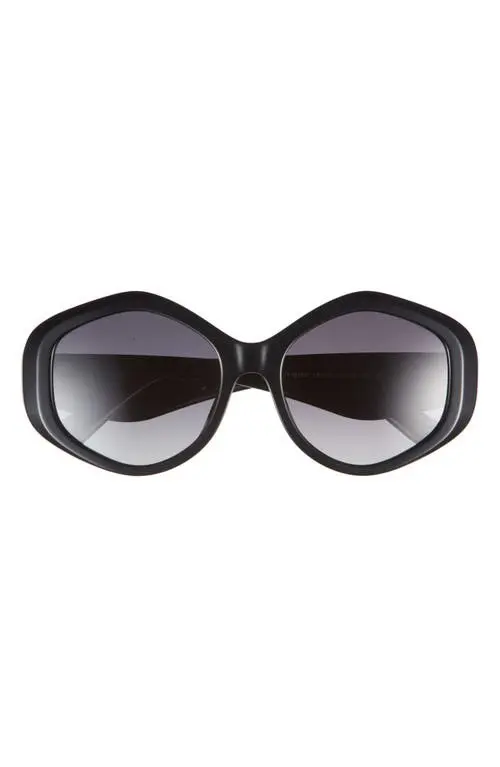 Tory Burch 55mm Gradient Polarized Geometric Sunglasses