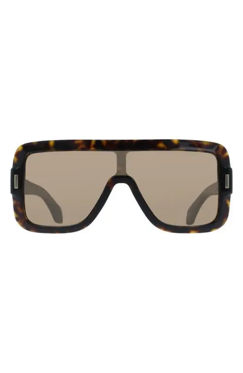 FERRAGAMO 55mm Shield Sunglasses - Dark Tortoise