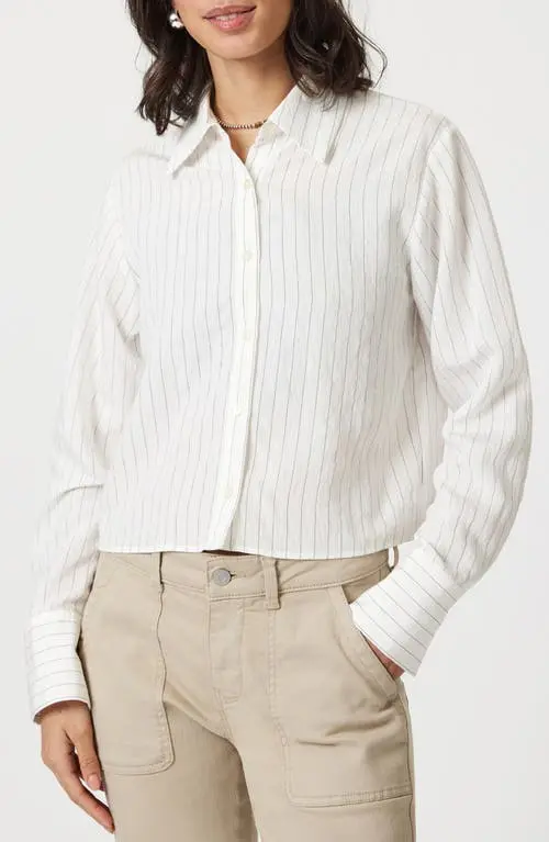 MAVI Pinstripe Crop Button-up Shirt