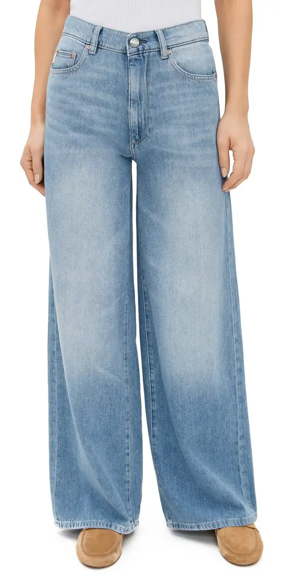 DL1961 Dl Aura Hepburn Wide-leg Jeans - River Bank (dl Aura)