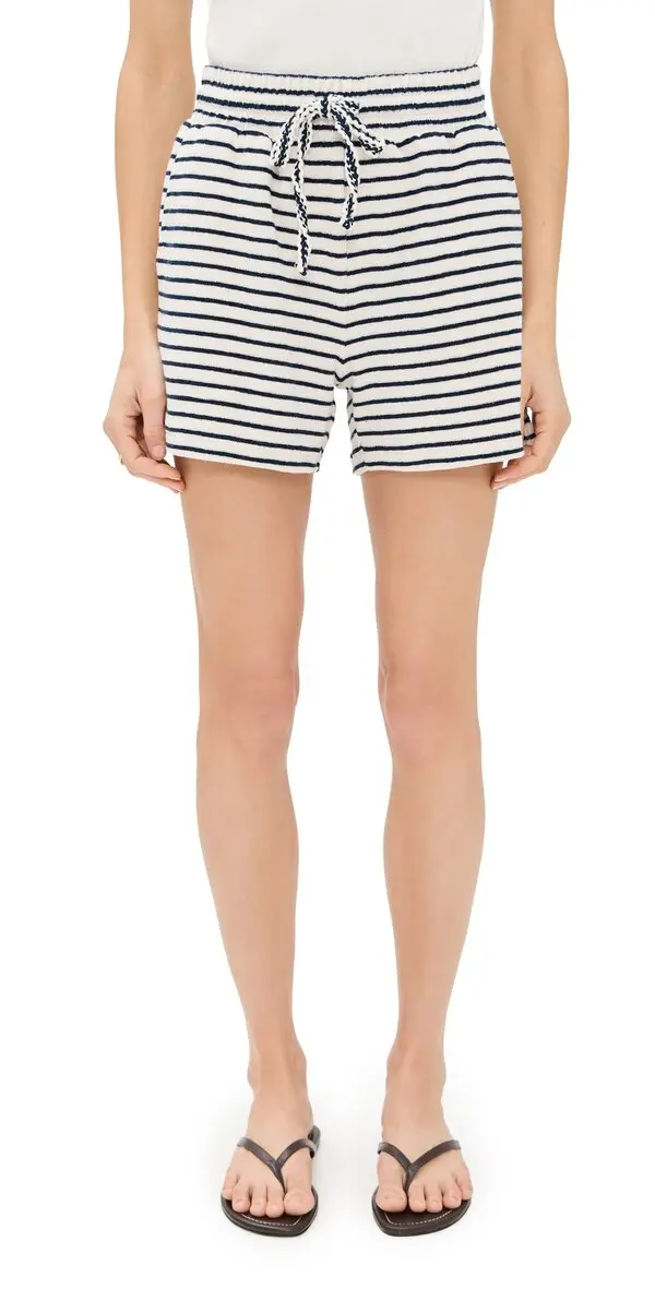 Rails Teddy Striped Shorts - Sailor Stripe Terry Towel