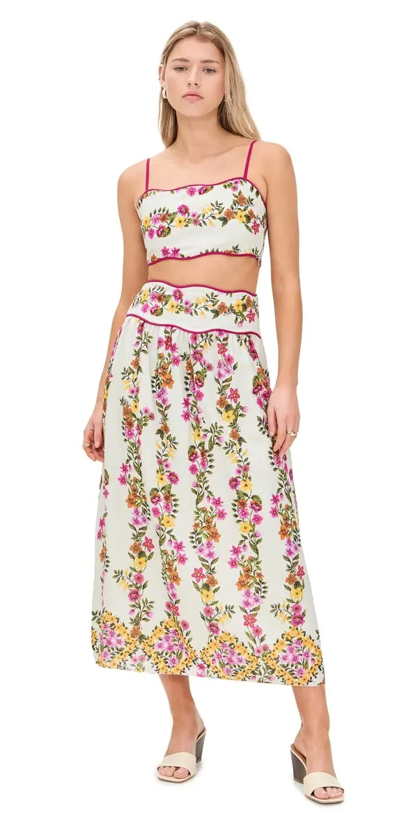 Saylor Tashi Floral Skirt Set