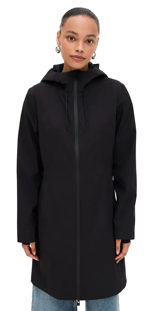 Rains Suva Hardshell Long Jacket - Black