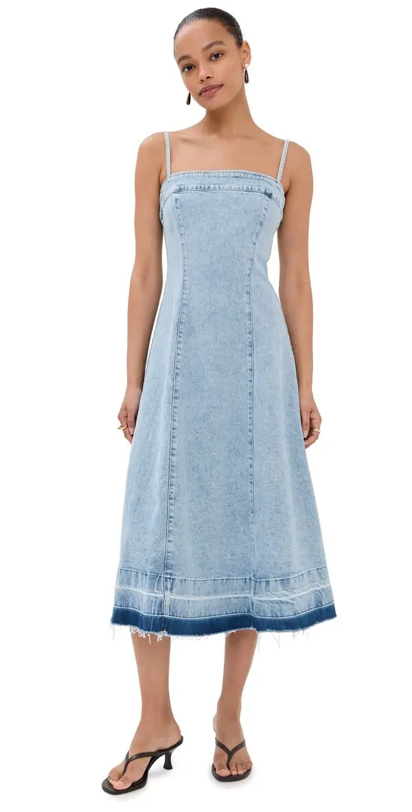 Simkhai Clarissa Denim Midi Dress - Del Mar