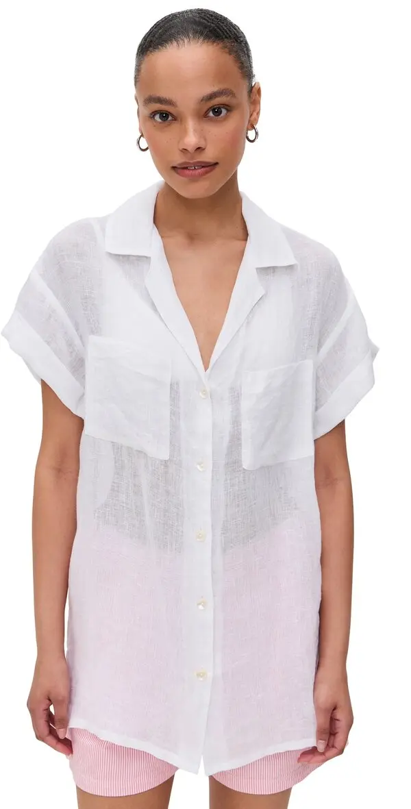 Vitamin A Playa Pocket Blouse - White