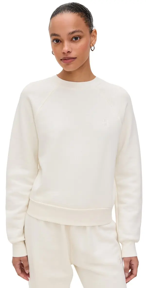 Eterne Shrunken Raglan Sweatshirt - Cream