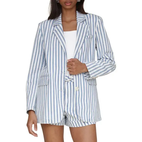 Avec Les Filles Stripe Oversized Blazer