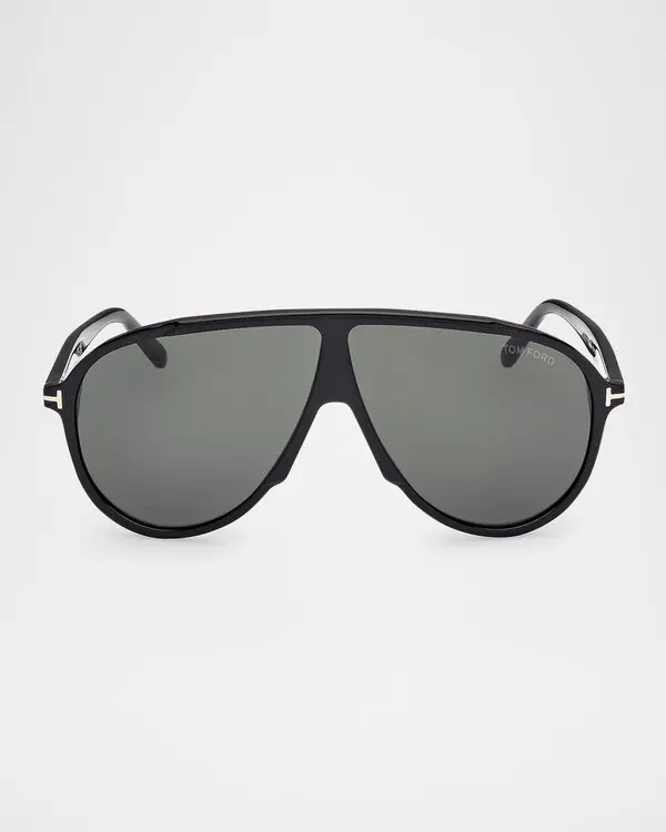 TOM FORD Vladimir Aviator Sunglasses - Shiny Black