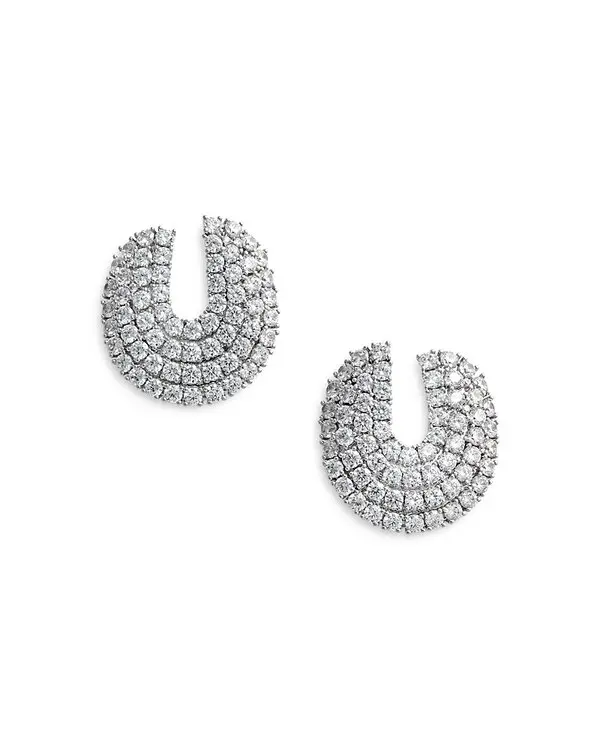 SELF-PORTRAIT Crystal Curved Earrings