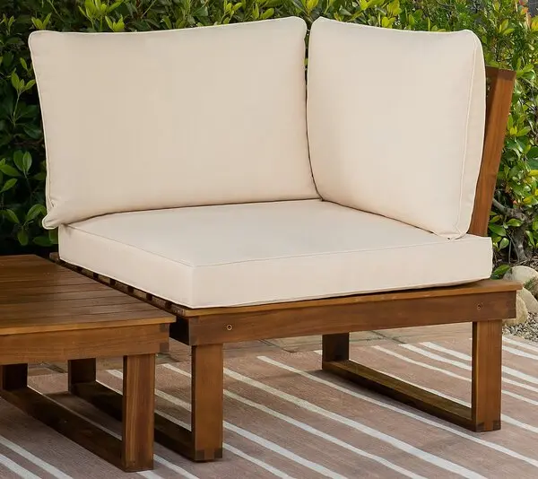 LINON Home Skypark Outdoor Table And Corner Cha Ir