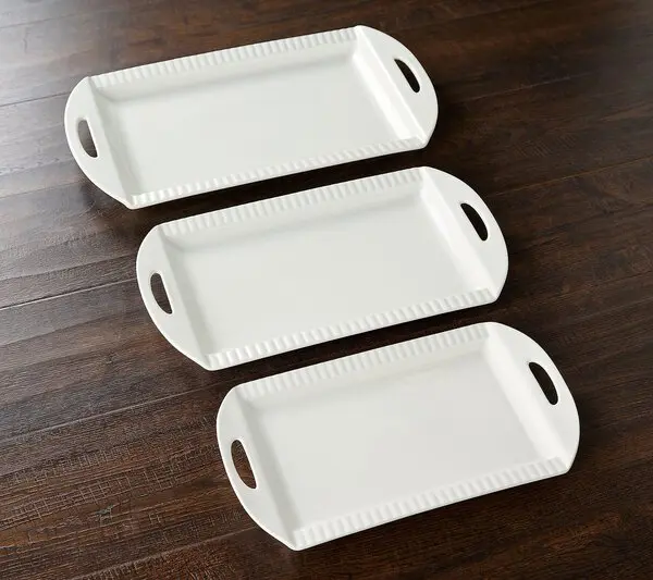 HOME REFLECTIONS 3-pc Porcelain Large Serving Platters
