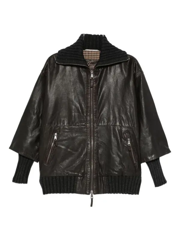 THE JACK AND JACKIE LEATHERS Jacket - Brown
