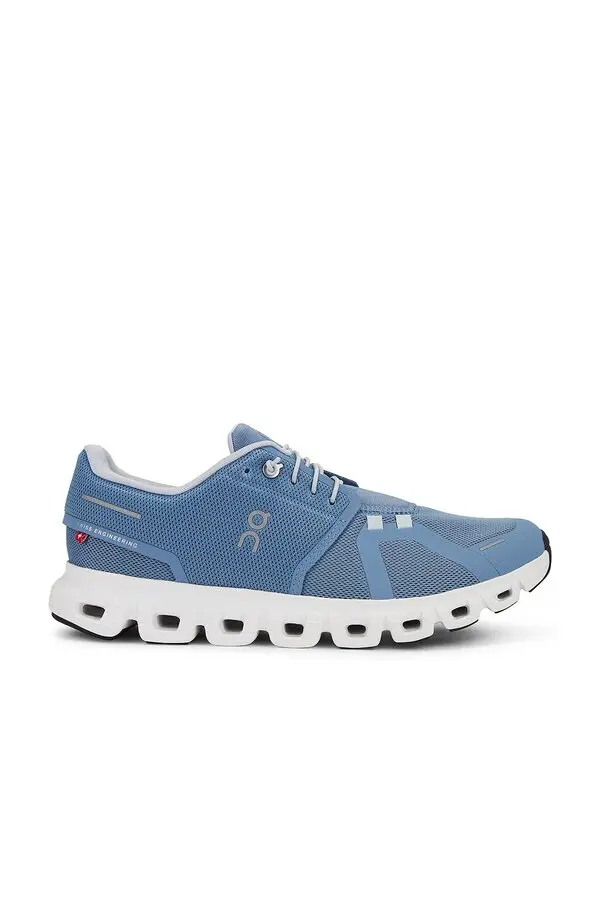On Cloud 6 Sneakers - Chambray & White