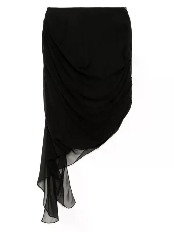 JNBY Asymmetric Draped Skirt - Black