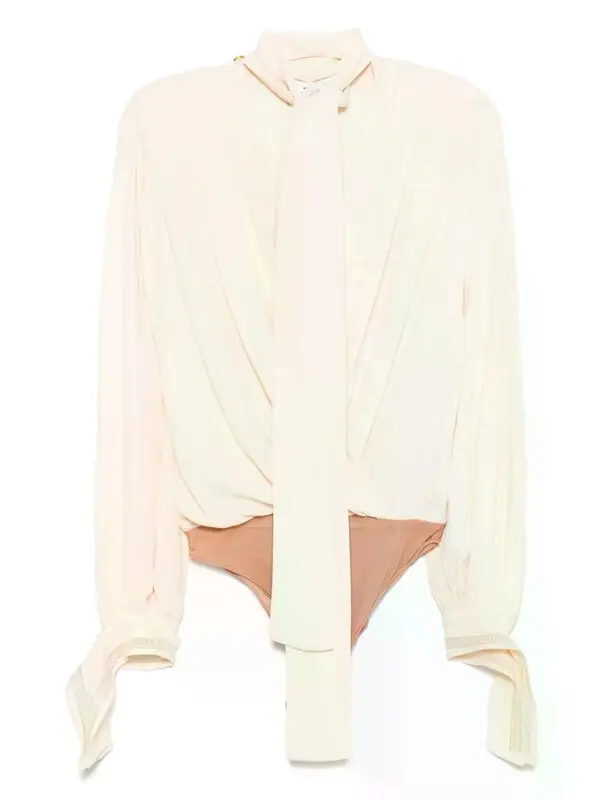 Elisabetta Franchi Crepe Bodysuit - Neutrals