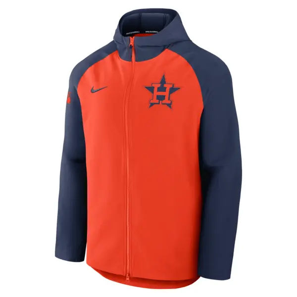 Nike Houston Astros Authentic Collection Therma Mlb Full-zip Jacket - Orange