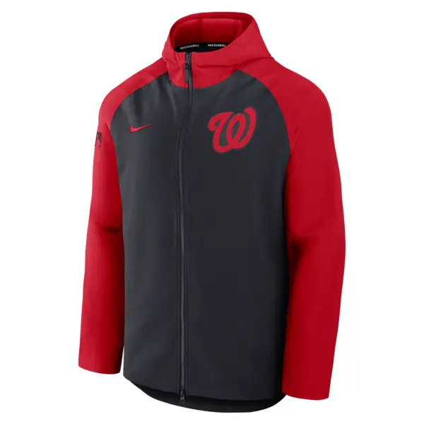 Nike Washington Nationals Authentic Collection Therma Mlb Full-zip Jacket - Blue