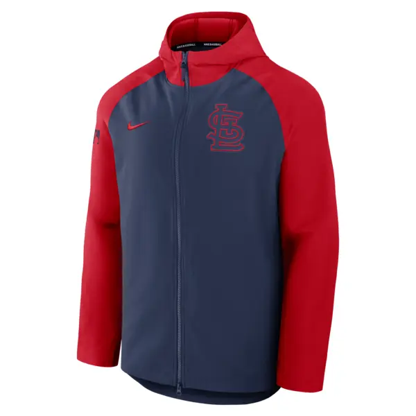 Nike St. Louis Cardinals Authentic Collection Therma Mlb Full-zip Jacket - Blue