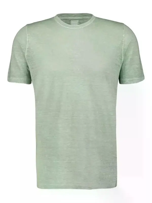 120% Lino Textured T-shirt - Green