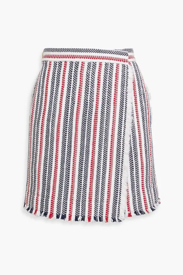 Thom Browne Skirt-effect Striped Jacquard Shorts