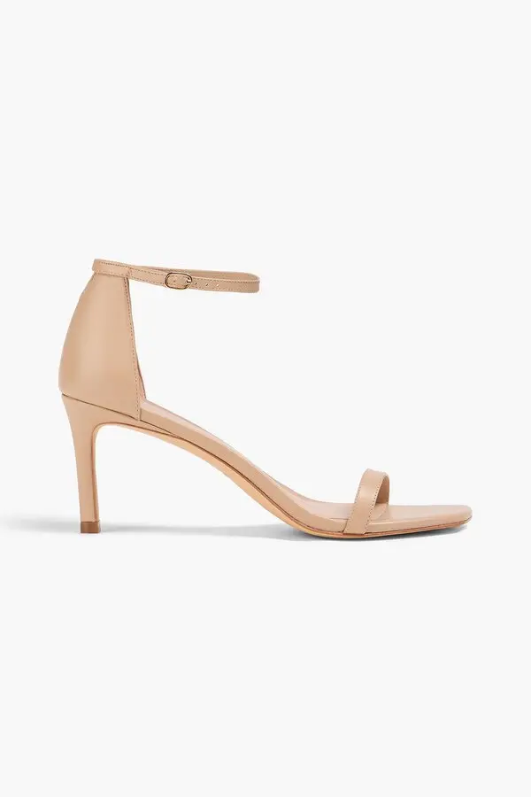 STUART WEITZMAN Amelina 75 Leather Sandals - Beige