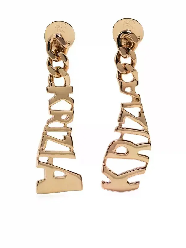KRIZIA Logo-embellished Drop Earrings