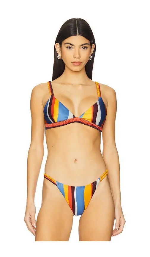 Minkpink Ripple Ruched Bikini Top