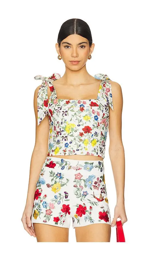 Alice + Olivia Clara Bow Strap Bustier