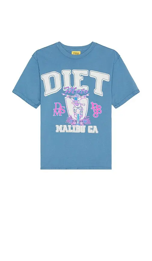 DIET STARTS MONDAY Moto Tee In Blue