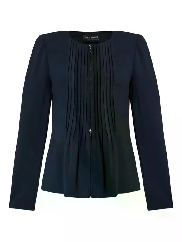 Emporio Armani Pleated Jacket - Blue