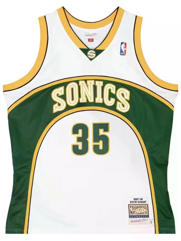 Mitchell & Ness Nba Seattle Supersonics 07 Kevin Durant Authentic Jersey Vest Top - White