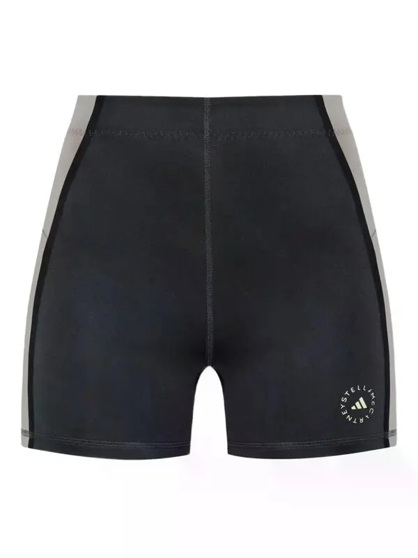 Adidas By Stella McCartney Two-tone High-waisted Shorts