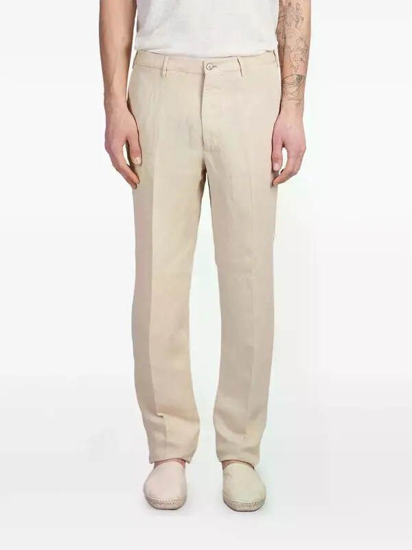 SANTANIELLO Straight-leg Trousers - Neutrals