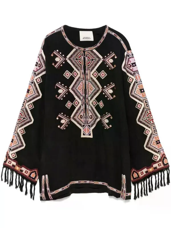 Isabel Marant Zelda Embroidered Blouse - Black