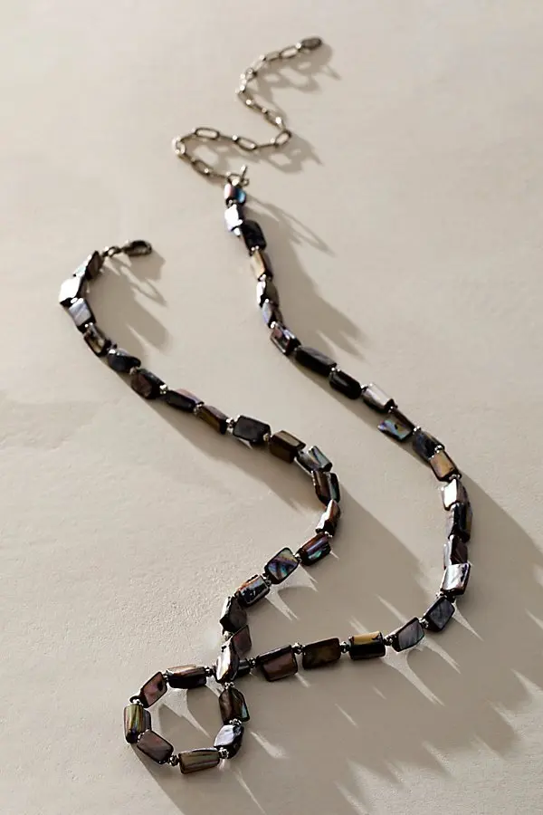 Free People Skylar Shell Convertible Belly Chain - Dark Shell