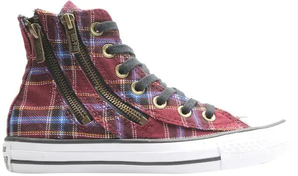 CONVERSE Chuck Taylor All Star Double Zip High-top Sneakers - Deep Bordeaux/white