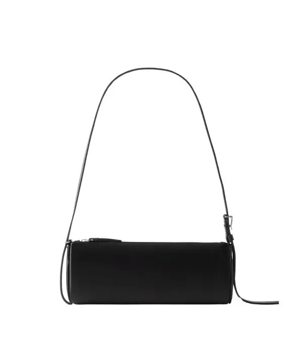 Proenza Schouler Silo Leather-trimmed Shoulder Bag - Black