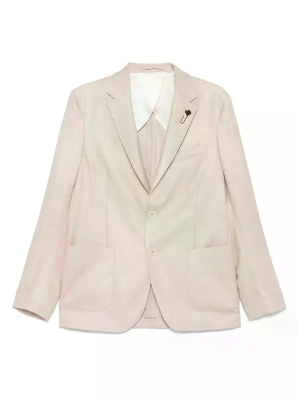 LARDINI Single-breasted Blazer - Neutrals