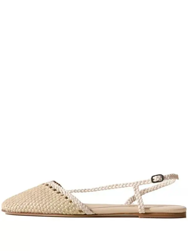Hereu Rondaia Woven Flat Pumps - Neutrals