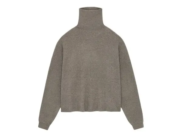 Fear Of God Essentials Waffle Turtleneck - Heather Gray