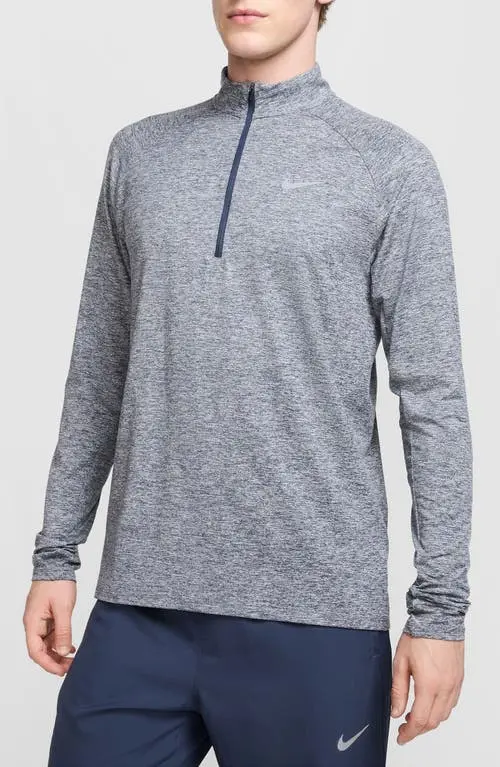 Nike Dri-fit Stride Half-zip Running Top - Thunder Blue/ Heather